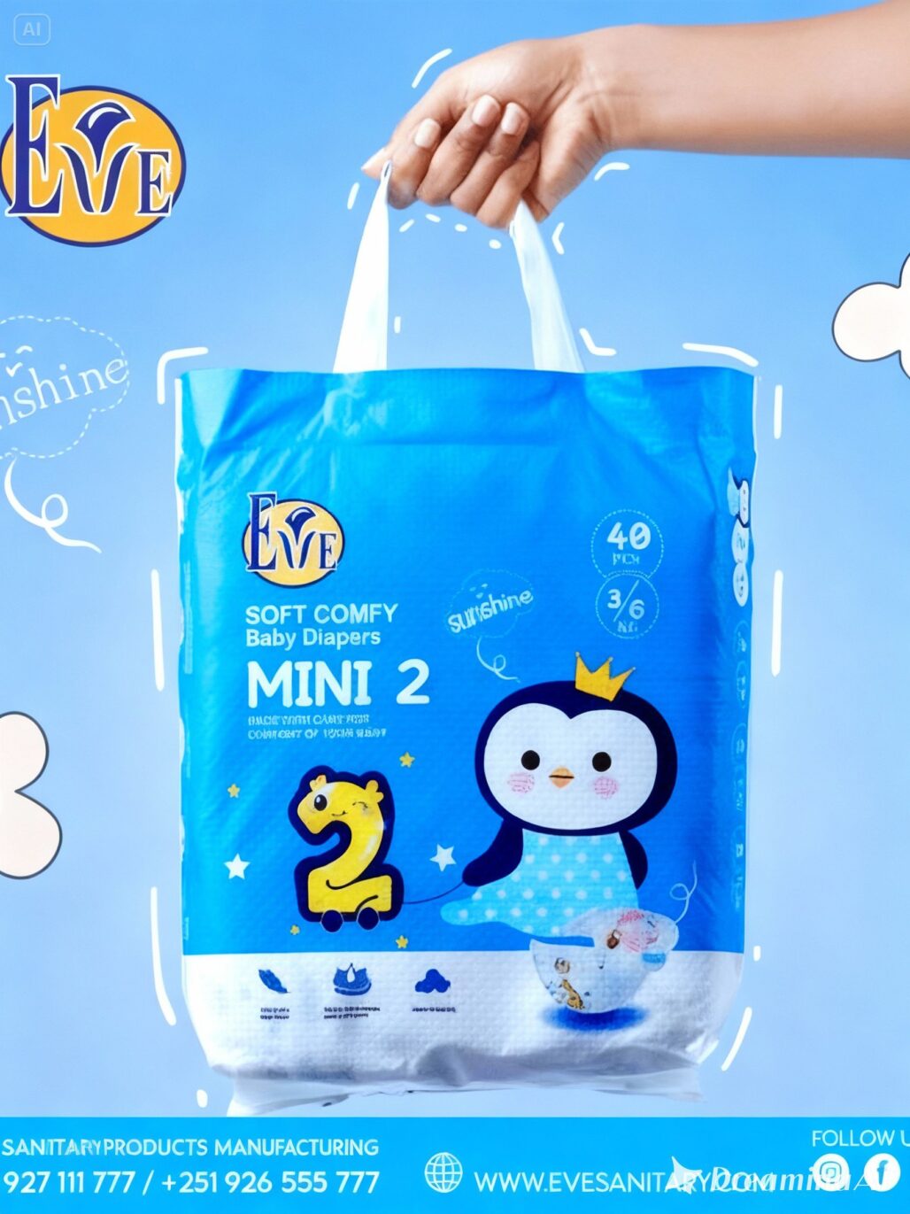 EVE Hygiene Products Ethiopia | Sanitary Pads & Baby Diapers